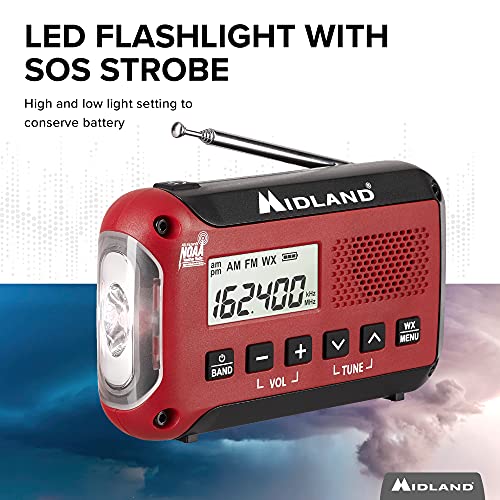 Midland® - ER10VP Weather Radio with Flashlight & Emergency Alert - AM ...