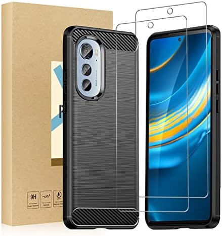 SCL Screen Protector and Case Compatible with Moto Edge 2022 Case and Screen Protector, 2 Pack ...