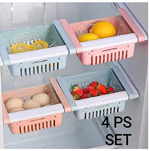 Buy MANTHAN CREATION 1 Pcs Expandable Adjustable Fridge Storage Basket ...