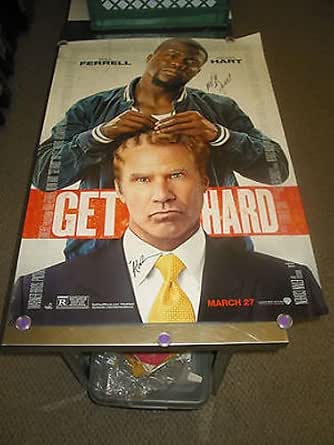 GET HARD /ORIG. U.S. ONE SHEET MOVIE POSTER-SIGNED (WILL FERRELL/KEVIN ...