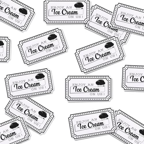 Amazon.com: Set of 21 Ice Cream Tickets | Desert Tickets | Wedding ...