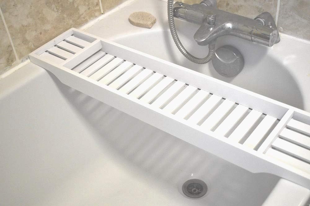 Bath Rack Expanding Plastic Bathtub Caddy, Bathroom Rack, Expandable ...