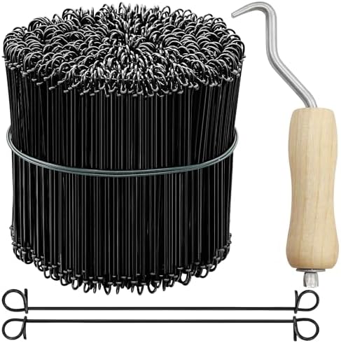 weideer 501 Pieces Double Loop Rebar Wire Bar Ties 6 Inch 16 Gauge with ...