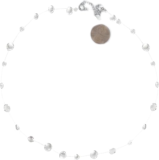 Amazon.com: Handmade Invisible Thread necklace Jewelry – Lightweight ...