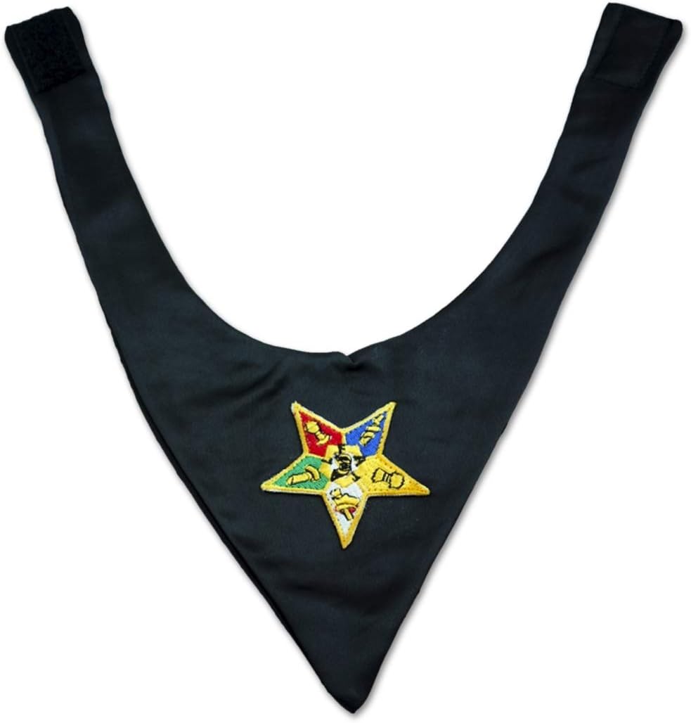 Amazon.com: Order of the Eastern Star Satin Masonic Cravat - [Black ...