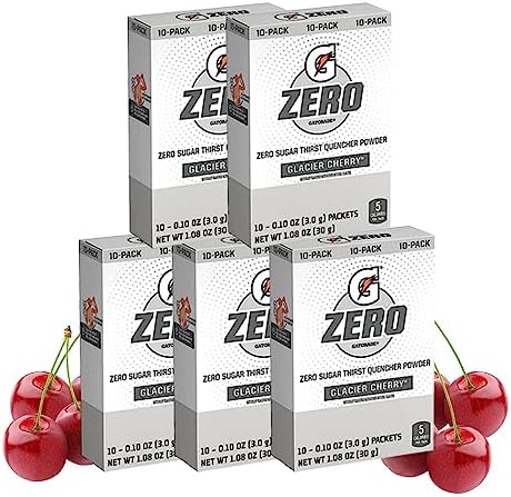 Amazon.com : Gatorade G Zero Powder, Glacier Cherry Variety Pack, 0 ...