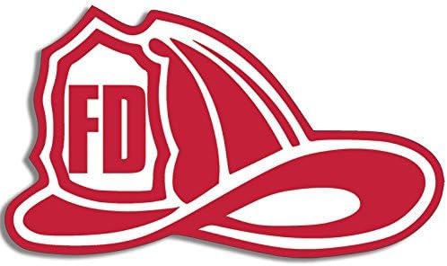Amazon.com - FD Fire Department Helmet Shaped Sticker (Fireman Firefighter)