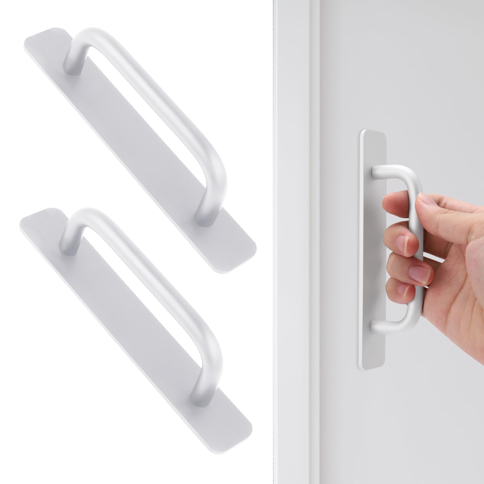 Thinp 2 Pcs Adhesive Cabinet Handles,Self Adhesive Cabinet Pulls Stick ...
