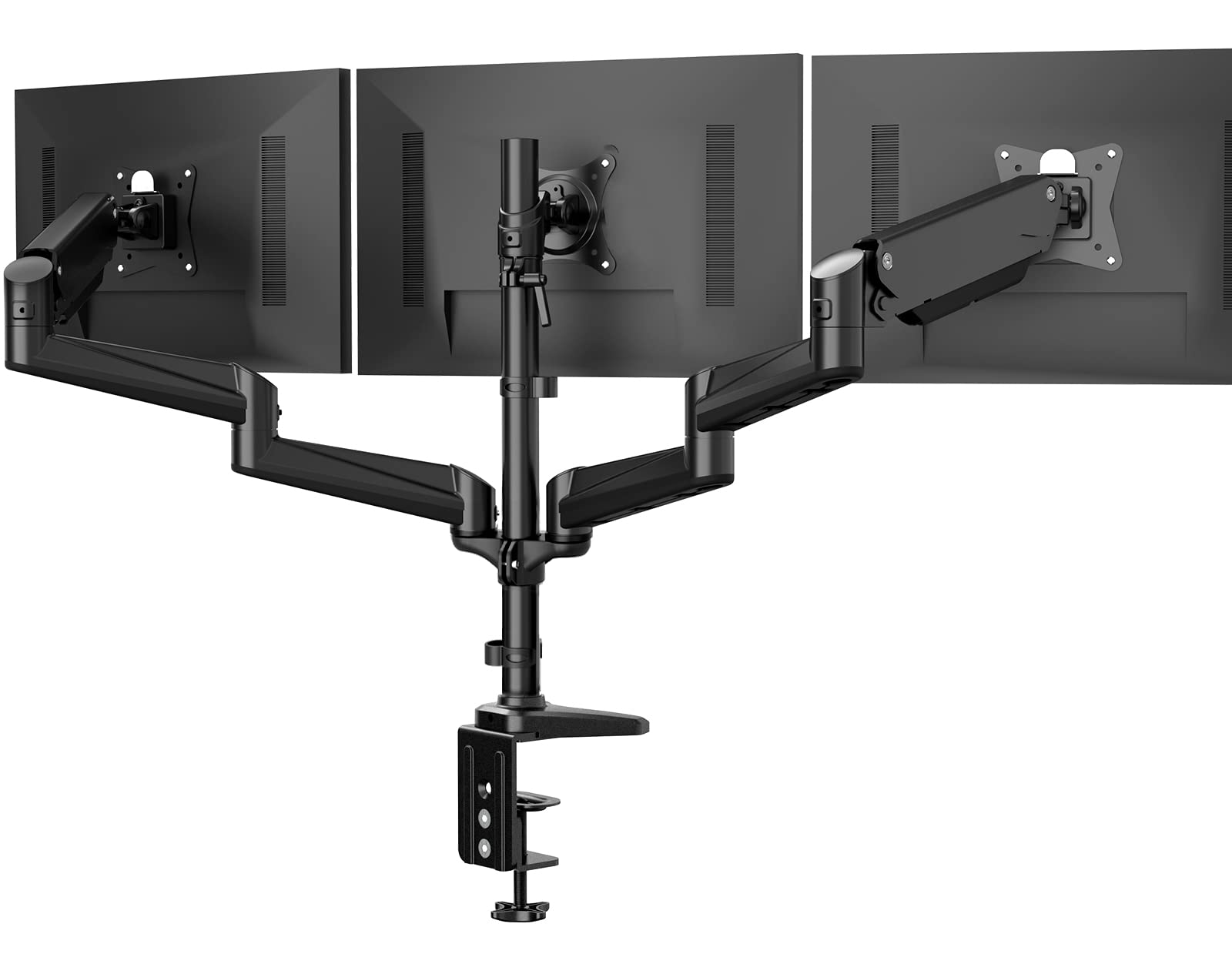 HUANUO Triple Monitor Stand 3 Monitor Mount With Gas Spring Monitor