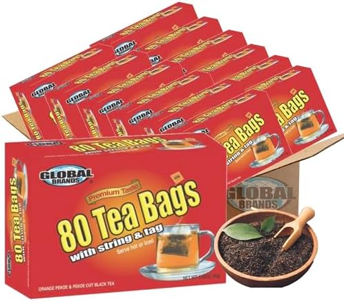 Amazon.com : Global Brands Pekoe Cut Black Tea Bags - Hot or Iced Tea ...