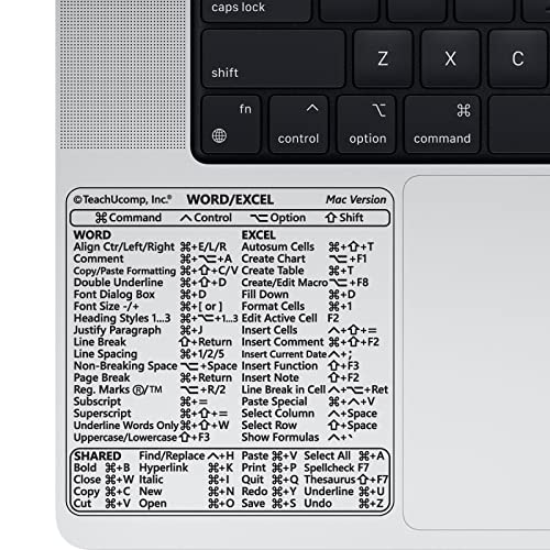 TEACHUCOMP Keyboard Shortcuts Sticker for Microsoft Word and - Want It All