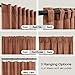 Amazon.com: Linen Rust Curtain Panels for Living Room 96 Inch Length ...