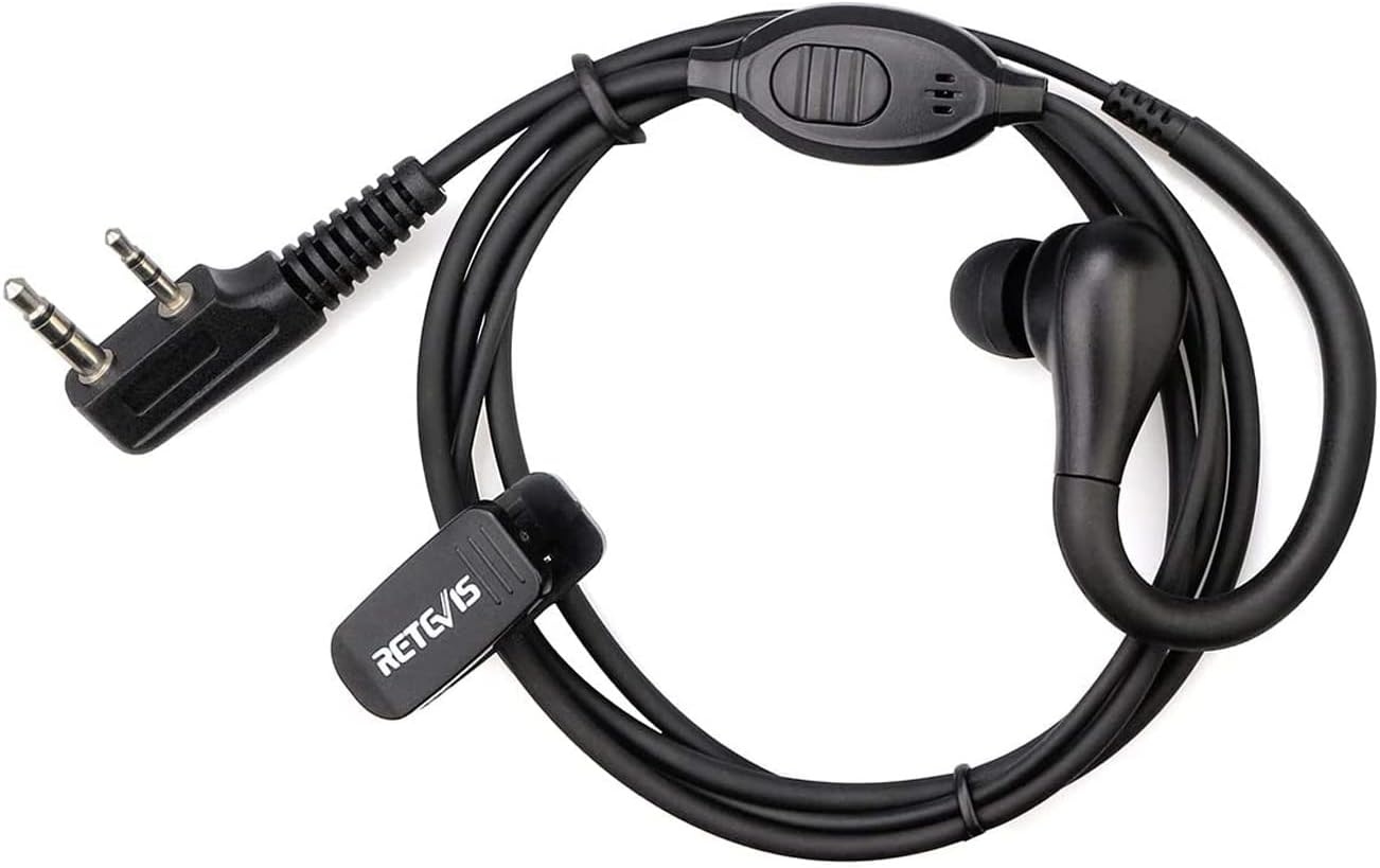Amazon.com: Retevis RT22 Walkie Talkie Earpiece with Mic, Earhook, 2 ...