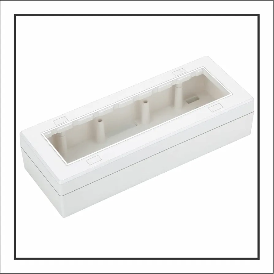 Modular Gang Box Plastic RECTANGLE 8 Module Silver Line Eco Friendly ...
