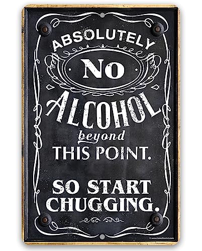 Amazon.com: Bar Themed Durable Metal Sign - Absolutely No Alcohol ...