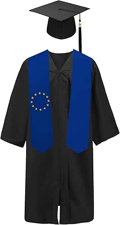 Amazon.com: SNUWITH European Union Flag Graduation Sash/Stole/Scarf ...