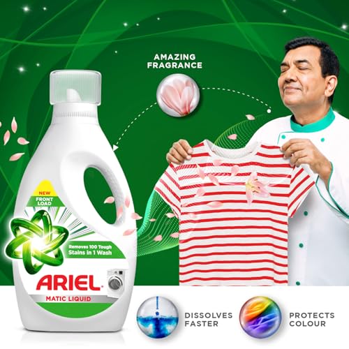 Ariel Liquid Detergent Front Load - 4L | Removes 7 day dried-in Stains ...