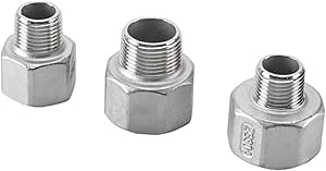 Amazon.com: 1pcs 304 Hexagon Reducer Direct Adapter Male Thread Female ...