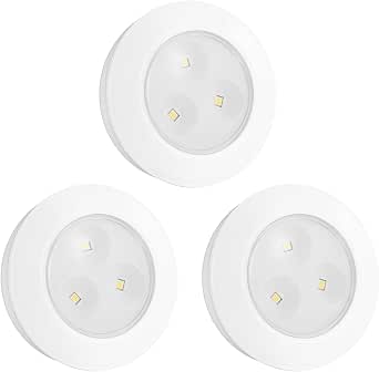 HONWELL LED Puck Lights, Battery Operated Push Light, Ultra Thin Press ...