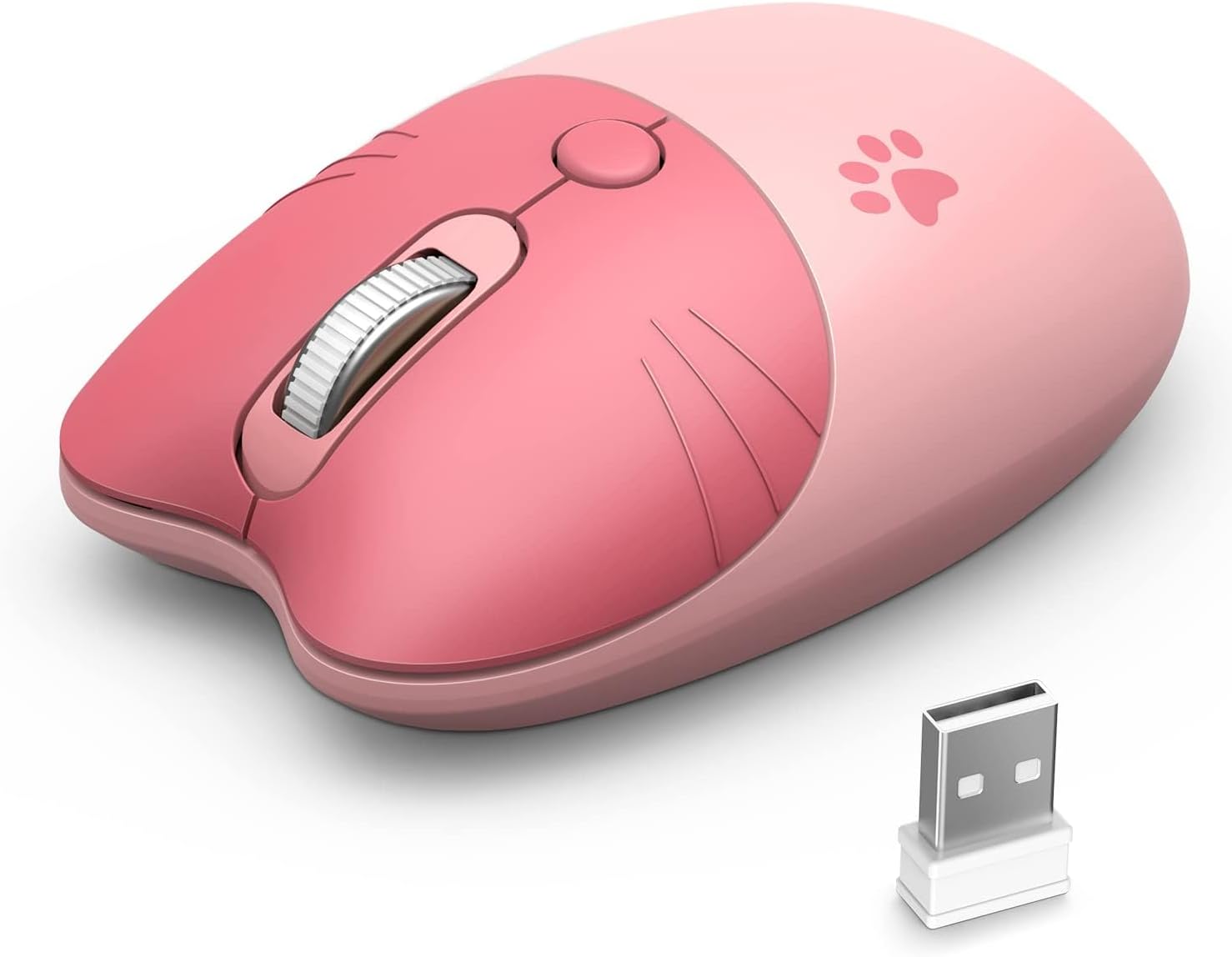 Amazon.com: Wireless Compact Silent Mouse with Cute Cat Designs, 2.4GHz ...