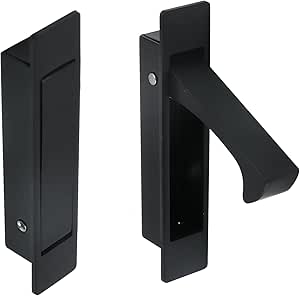 Chinflly 2 PCS Pocket Door Pull Handle,Recessed Drawer Pulls Stainless ...