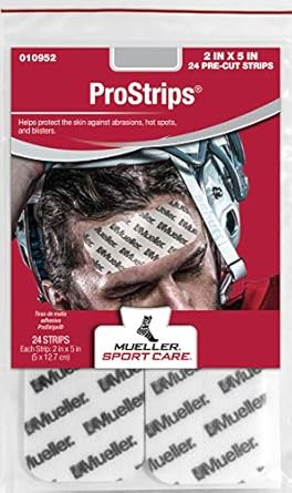 Mueller Pro Strips for Abrasion Control, 2" x 5" Pre-Cut Strips, 24 ...