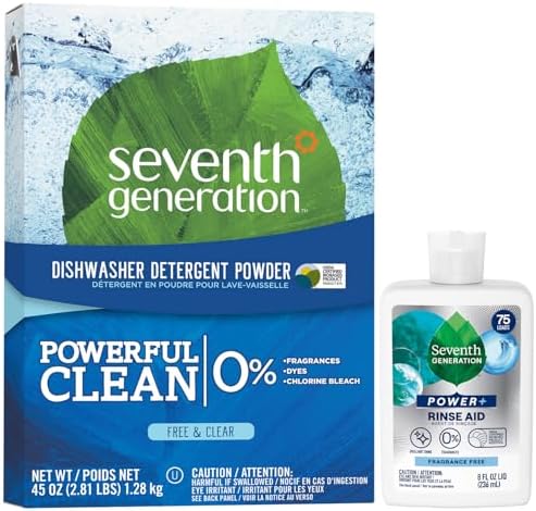 Amazon.com: Seventh Generation Dishwasher Detergent Powder + Rinse Aid ...