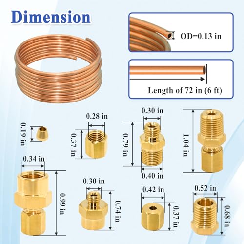 Snapklik.com : 72 Oil Pressure Gauge Tubing Kit