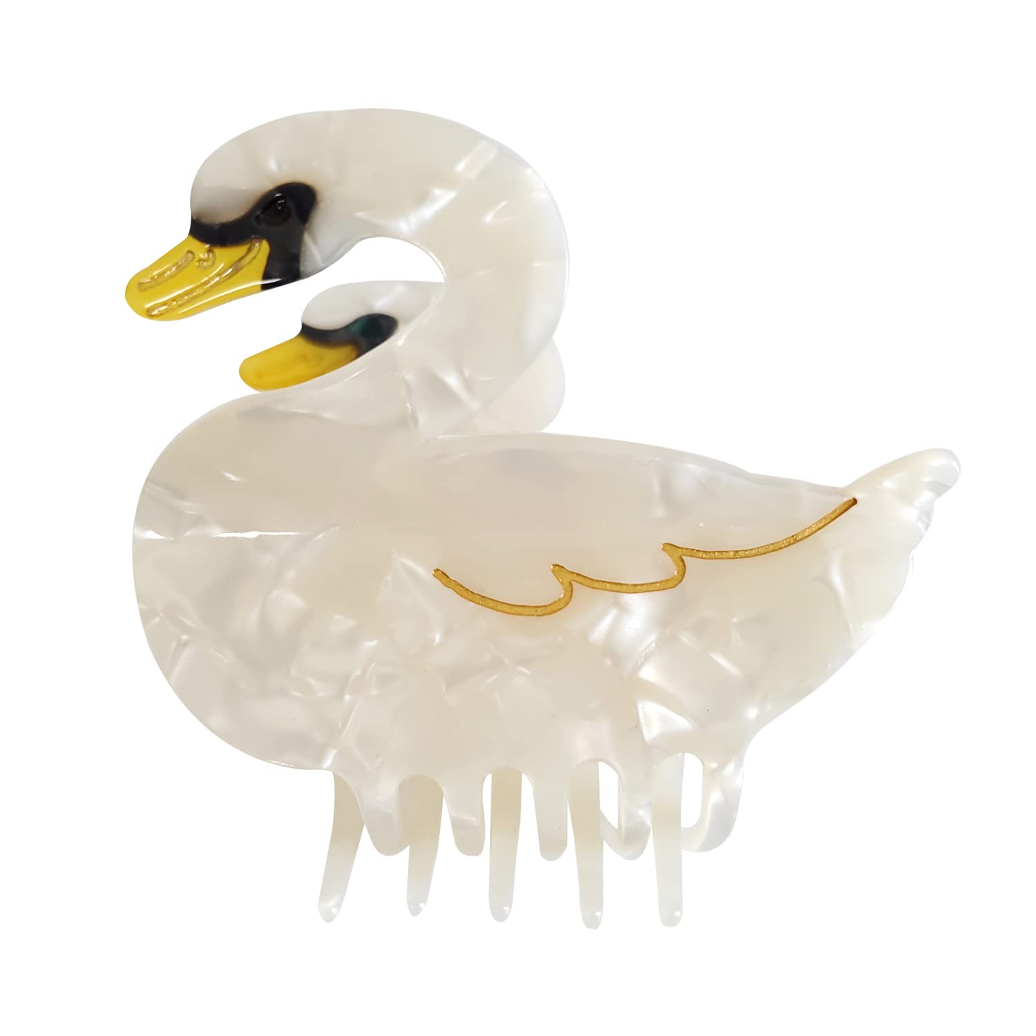 Amazon.com : Swan Claw Clips,Cellulose Acetate Hair Clips,Big Claw ...