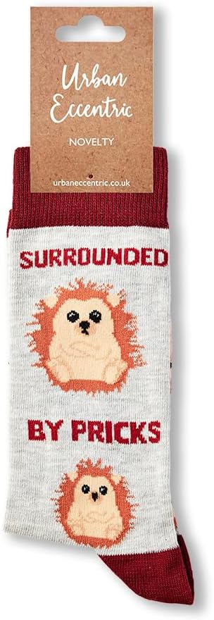 Urban Eccentric Unisex Red & White Socks - Size 4-8 - 1 Pair - Novelty ...