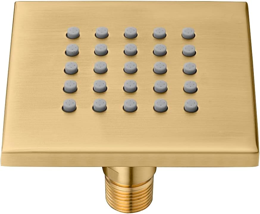 Cascada Modern Design 4” Square Body Spray Shower Jet with built-in 25 ...