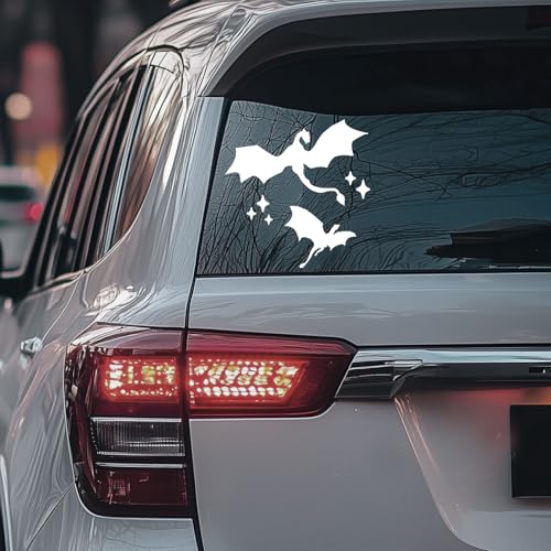 Amazon.com: Car Window Dragons Vinyl Decal Celestial Dragons Car Decal ...