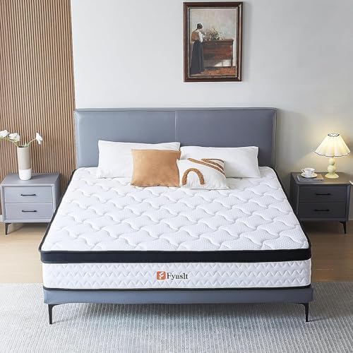 Amazon.com: Fyaslt Queen Size Mattress, 10 Inch Hybrid Memory Foam ...