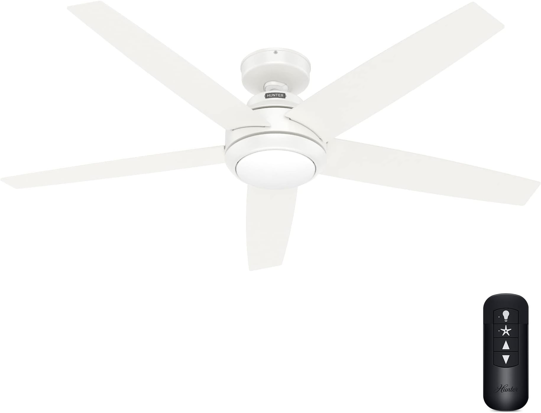 Amazon.com: Hunter Fan 52 Inch Casual Fresh White Finish Indoor Ceiling ...