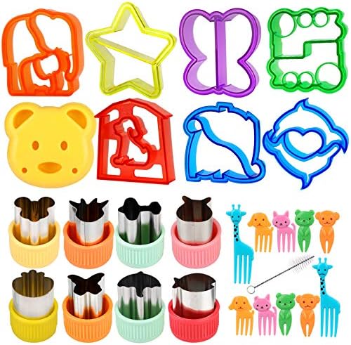 Vegetable Cutters for Kids Set, 12 Pcs Stainless Steel Fruit Shape ...