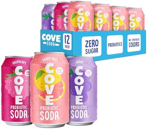 Amazon.com : Cove Probiotic Soda Soft Drinks with Zero Sugar ...