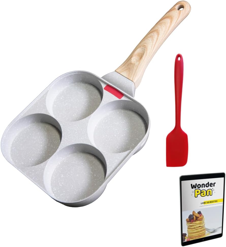 MYBO TV WONDER PAN Poêle 4 Compartiments - Antiadhésive - Tout Feux ...