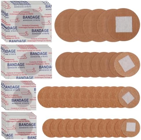 Amazon.com: 100pcs Adhesive Small Spot Bandages, 4 Sizes Round Flexible ...