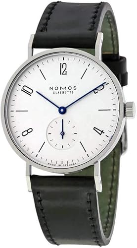 Nomos Tangente galvanizado esfera blanca reloj de hombre de cuero negro ...