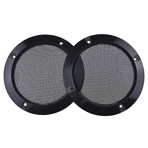 Acoeitl 4 Inch Metal Glossy Audio Speaker Cover Round Grille Protector ...