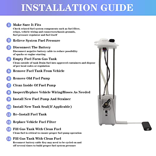 Snapklik.com : AdvanEX Fuel Pump Assembly Replaces E3500M Compatible