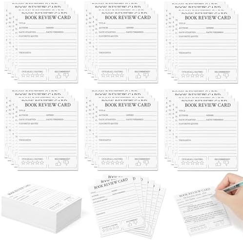 Amazon.com: L1rabe Book Review Cards Set - 100Pcs Back to School Gift ...
