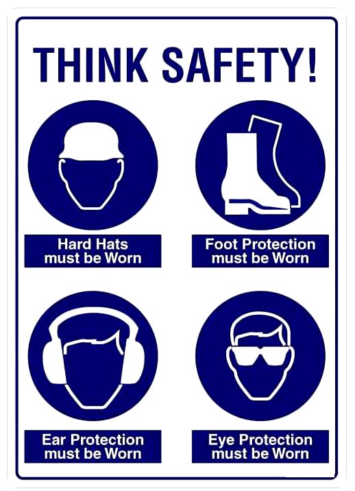 Think Safety Waterproof Sticker (Combo Pack)|Pack of 5 : Amazon.in ...