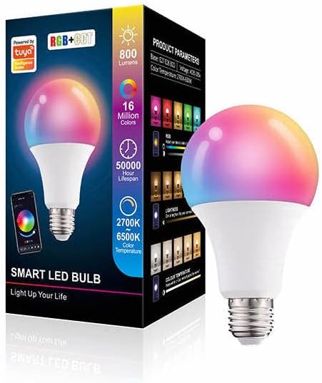 Color Changing LED Smart Bulb, App Control, Alexa & Google Assistant ...