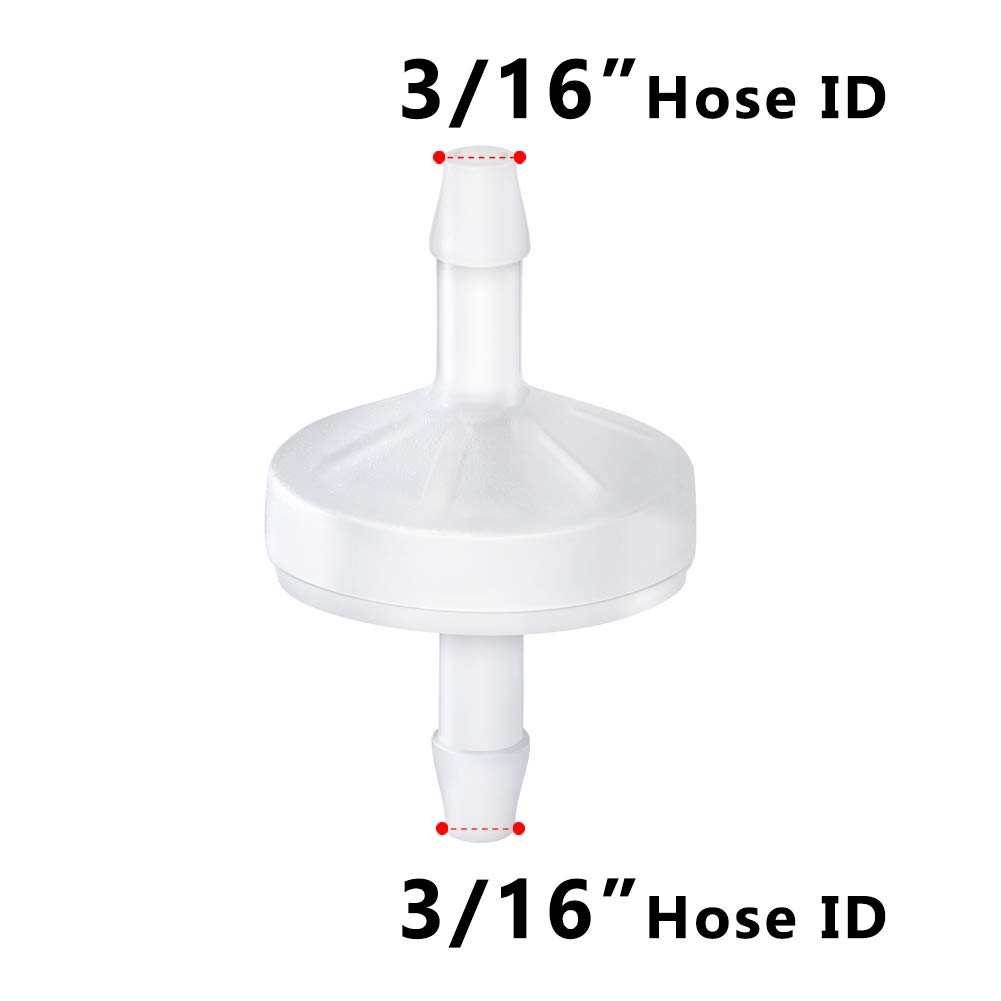 Snapklik.com : Quickun Inline Check Valve, 3/16" Hose ID One Way Return ...