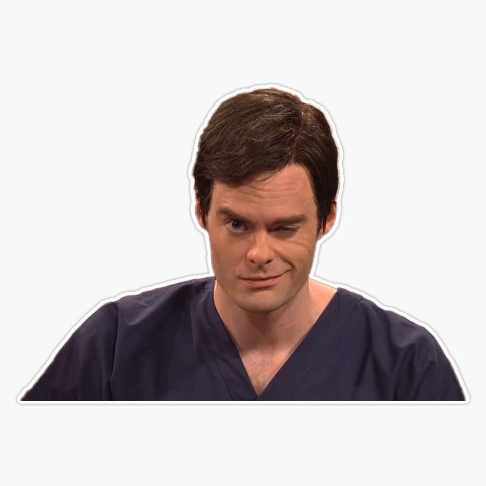 Amazon.com - Bill Hader Wink Sticker Vinyl Bumper Sticker Decal ...