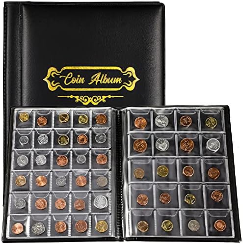 250 Pockets Coin Book Coin Collectors Album, Coin Display Book Coin ...