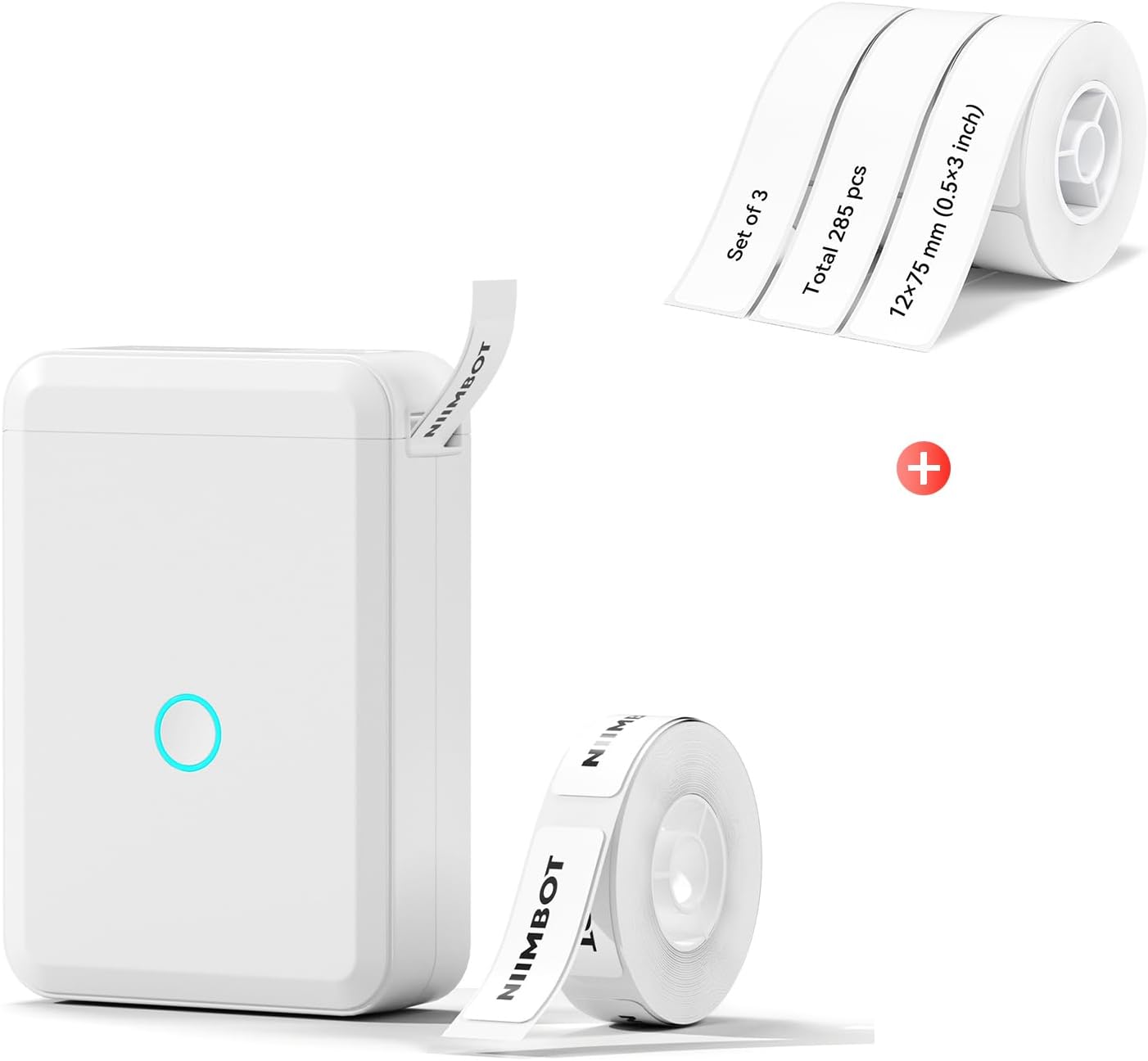 Amazon.com: NIIMBOT D110 Label Maker and 4 Rolls Tape Bundle : Office ...