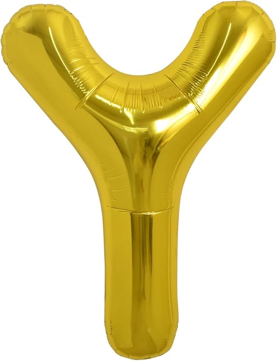 Amazon.com: TONIFUL 40 Inch Large Gold Letter Y Helium Balloons,Foil ...