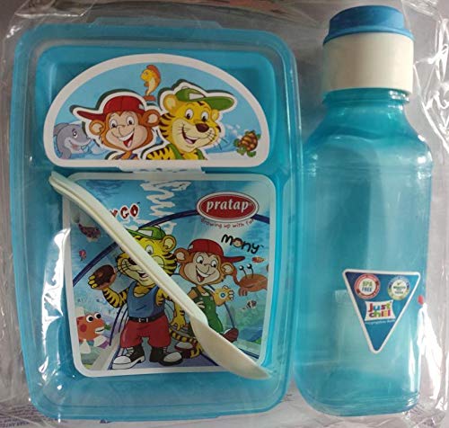 Buy Pratap Happy Time Lunch Container Set of Tiffin Box Big and Bottle ...